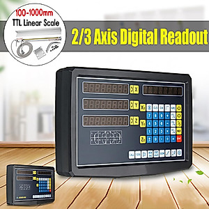 2/3 Axis Digital Readout and TTL Precision Linear Glass Scale DRO Encoder for Milling Lathe. Note:Display&Scales Sold Separately,Pls Select The Size Options! (3 Axis Digital Readout Display ONLY)