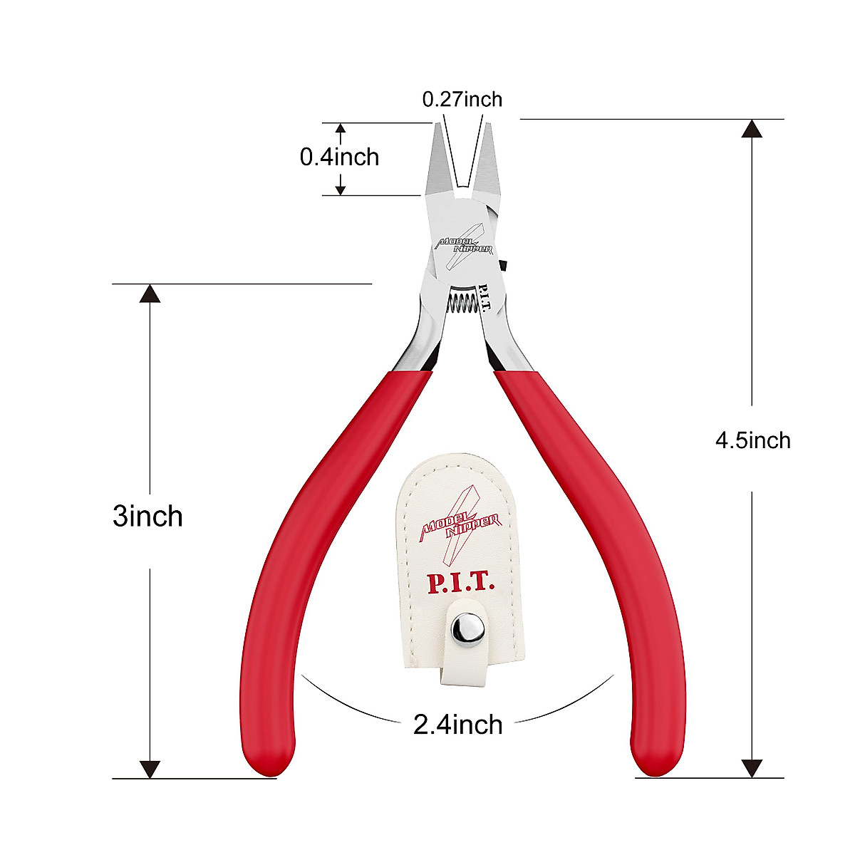 P.I.T. 4.5 Inch Model Nipper, Single Blade Gundam Nipper with Non-Slip Grip, Sprue Cutter Hobby Nippers,Model Kit Nippers for Plastic Gunpla Model Building