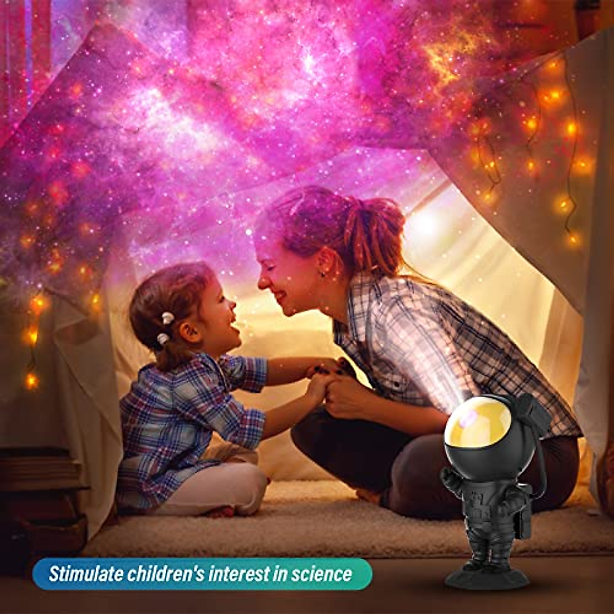 BestYiJo Astronaut Light Projector, Galaxy Projector Night Light 3D Nebula Decor lamp for Kids Room with Remote Control, 8 Color Modes Star Projector for Bedroom Ceiling Gaming Room Decor