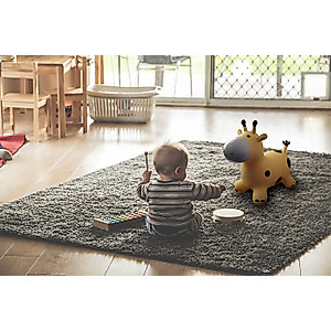 gloexeolg Bouncy Horse Inflatable Kids Ride on Toy Birthday Gifts for Toddlers Girls and Boys 1 of Set(Yellow Giraffe)