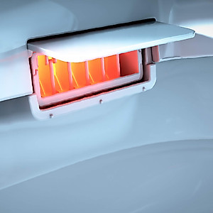 Bio Bidet Discovery DLS Elongated Smart Low-Profile Bidet Toilet Seat | Auto Open/Close | Warm Air Dryer | Wireless Remote Control | Nightlight,