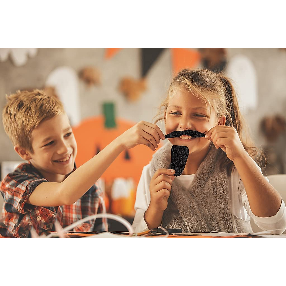 10 Sheets Glitter Foam Sheets for Crafts, A4 Cardstock Paper Sparkles Self Adhesive Sticky Paper for Christmas Construction Scrapbook Gift DIY Cutters Card Party Decoration (Black)