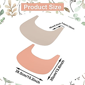 2 Pcs Silicone High Chair Placemat for Stokke Tripp Trapp Chair,Baby High Chair Tray Finger Foods Placemat for Baby, Toddlers(Bean Paste and Light Gray)