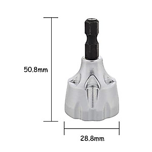 SeonFook Deburring External Chamfer Tool Bolt Thread Repair Tool Screw Burr Chamfering Removal Tool Quick Release Hex Shank Fits for 1/8"-3/4"(3mm-19mm) Deburring Drill Bit