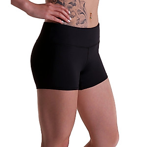 Tough Mode Women's 3" Athletic Workout Volleyball Running WOD Compression shorts Black