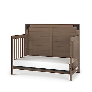 Child Craft Lucas 2-Piece Nursery Set with 4-in-1 Convertible Crib and 3 Drawer Dresser, Rustic, Modern Farmhouse (Dusty Heather)