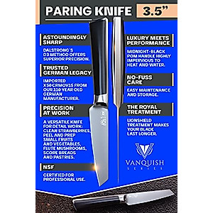 Dalstrong Paring Knife - 3.5" - Vanquish Series - Forged High Carbon German Steel - POM Handle - NSF Certified