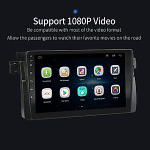 for BMW-3-Series-E46-1999-2004,with 1G RAM 32G ROM Bluetooth GPS Navigation Touch Screen EZoneTronics,9 inch Capacitive Touch Screen High Definition ezone-e46-132