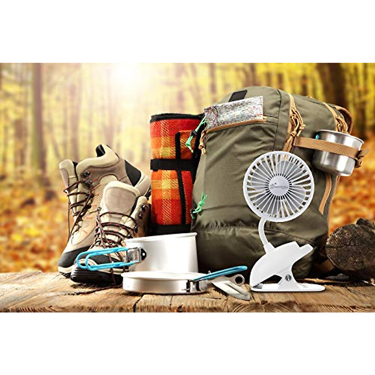 Dreambaby Portable USB Rechargeable Clip-On Stroller Fan - with Breeze Mode - White - Model L2348