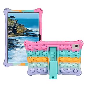 AIJAKO 10.4 Inch Silicone Case for TECLAST T40S Tablet, Protective Cover with Multi-Viewing Angles Stand Pencil Holder for TECLAST T40S/TECLAST T40 Pro/TECLAST T40/TECLAST T40 Plus/T40 5G, Pink Purple