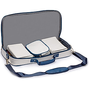 Yellow Mountain Imports American Mahjong Set, Heather with Soft Case - All-in-One Racks with Pushers, Scoring Coins, Dice, and Wind Indicator