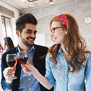 Valentine Headband Glitter Heart Hair Band Red Love Sequin Valentine's Day Hair Accessories for Girls Women Birthday Party New Year Wedding Celebration Gift