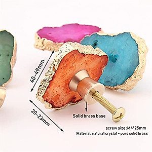 BITACS Crystal Brass Handle Drawer Kitchen Cabinet Closet Door Knob Crystal Drawer Handle (Color : F, Size : As The Picture Shows)