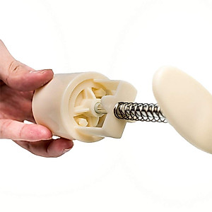 Dadam Cookie Press Mid-Autumn Festival Hand-Pressure Moon Cake Mould with 6 Pcs Mode Pattern for 1 Sets - 50g Cookie Stamp Mooncake Mold Set - Cookie Stamps DIY Decoration Press Cake Cutter