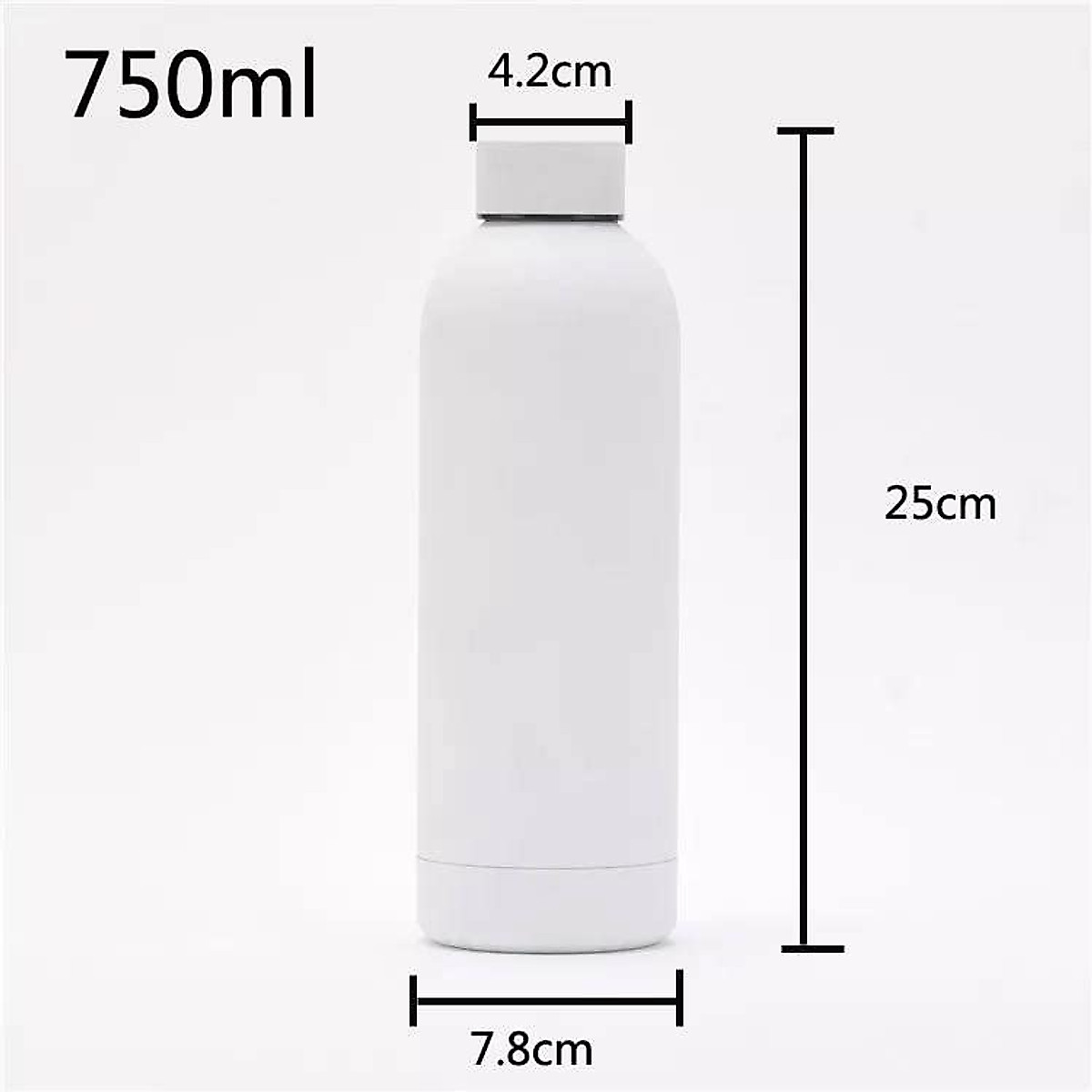 HISHTA 750mL Insulated Drinking Water Bottle - Double Wall Stainless Steel, BPA-Free, 12-24 Hour Thermal Insulation Performance, Sports Water Bottle with Secure Twist Cap - Navy Blue