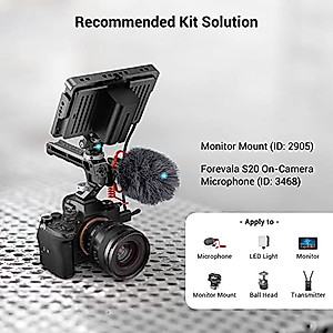 SmallRig Lightweight Cold Shoe Top Handle, Grip for DSLR Camera Cage, Universal Top Handle with 5 Cold Shoe Adapters and Cold Shoe Base (Lite) - 3764