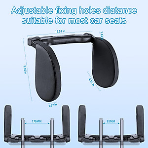 HSWT Car Headrest Pillow, Car Neck Pillow Head Pillow, Car Sleeping Travel Pillow, Car Neck Head Shoulder Sleep Cushion Car Side Pillow for Kids Adults Elders