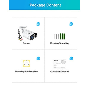 ZOSI 1080P 2.0MP HD 1920TVL Hybrid 4-in-1 TVI/CVI/AHD/960H CVBS CCTV Security Camera Indoor Outdoor, 80ft Night Vision,Aluminum Metal Cam, For 960H,720P,1080P,5MP,4K analog Surveillance DVR (White)