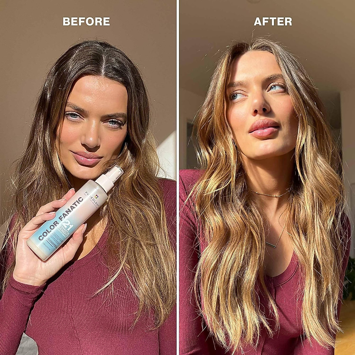 Pureology Color Fanatic Leave-in Conditioner Hair Treatment Detangler Spray | Protects Hair Color From Fading | Heat Protectant | Vegan | 13.5 Fl Oz