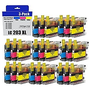LC203 Compatible Ink Cartridge for Brother LC203XL LC201XL LC203 LC201 to use with MFC-J480DW MFC-J880DW MFC-J4420DW MFC-J680DW MFC-J885DW Printer (8 Cyan, 8 Magenta, 8 Yellow, 24 Pack)