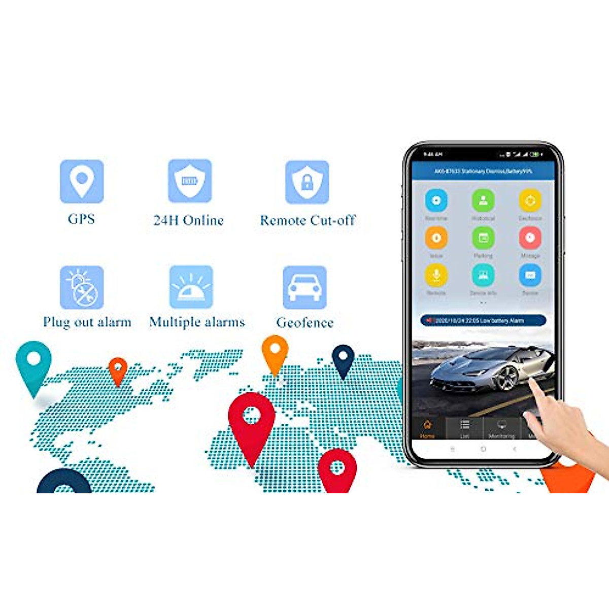 4G Wired GPS Tracker for Vehicles with 1 Year Subscription No Monthly Fee Real Time Hidden Hardwired Car Tracking Device Remote Engine Kill Switch for Truck Trailer Motorcycle Fleet Location Locator