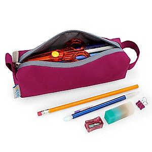 JAN & JUL Big Capacity School Pencil Pouch Lightweight Pencil Case (Wildberry)