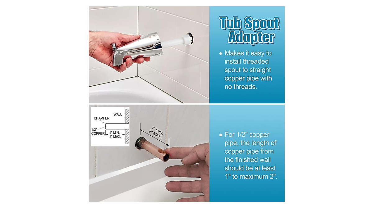 Dreyoo 4-in-1 Tub Spout Adapter for Easy Plumbing Installation
