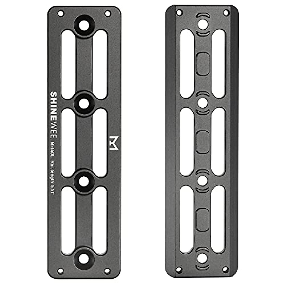 MLOK Arca Rail Tripod Mount Adapter, for Rifle Tripod Ballhead Quick Release Plate,Compatiable RRS Dovetail, 4 M-LOK Slot Interface