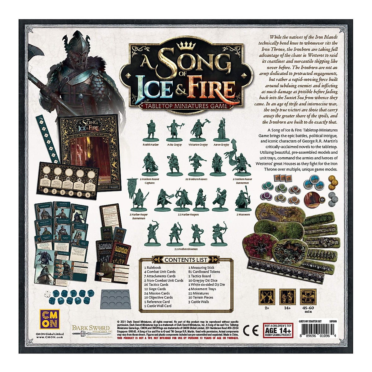 A Song of Ice and Fire Tabletop Miniatures Game House Greyjoy Starter Set - Rulers of The Iron Islands! Strategy Game for Adults, Ages 14+, 2+ Players, 45-60 Minute Playtime, Made by CMON