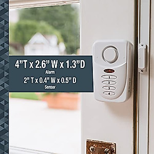 SABRE Door and Window Alarm Kit, 120 dB Alarm, Audible Up To 1,580-Feet (480-Meters), Chime, Away, Home And Panic Modes, Sensors Work On Left And Right Hinged Doors, Low Battery Indicator