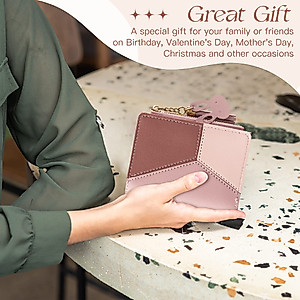 MIPAHI Simple Short Women's Zipper Wallet With Tassels,Leather Large-Capacity Card Holder Coin Purse for Women 4.7 * 3.5 * 0.6 inch