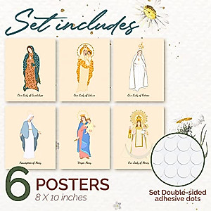 97 Decor Our Lady Of Guadalupe Image - Blessed Virgin Mary Art Print, Our Lady Fatima Body Portrait, Mother Mary Picture, Guadalupe Painting Artwork, Religious Catholic Art Poster (8x10 UNFRAMED)