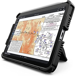 PIVOT T21A Tablet Case - Fits iPad Mini (6th gen.) - 360 Degree Protection - for Professional Pilots, General Aviation (Sand Body/Black Clip)