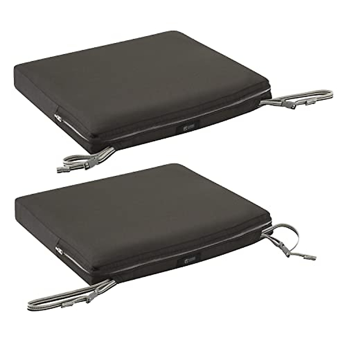 Classic Accessories Ravenna Water-Resistant 17 x 15 x 2 Inch Patio Seat Cushion, Espresso