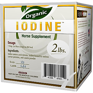 Organic Iodine 2 lbs. - Nutritional Supplement for Horses, Animals - w/ 18 Amino Acids