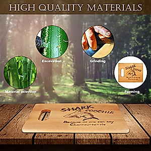 Shark Coochie Board, Charcuterie Board, Wooden Engraved Smooth Cutting Board Portable Easy to Clean Funny Meat and Cheese Board for Kitchen Camping Picnic (Shark 27x21)