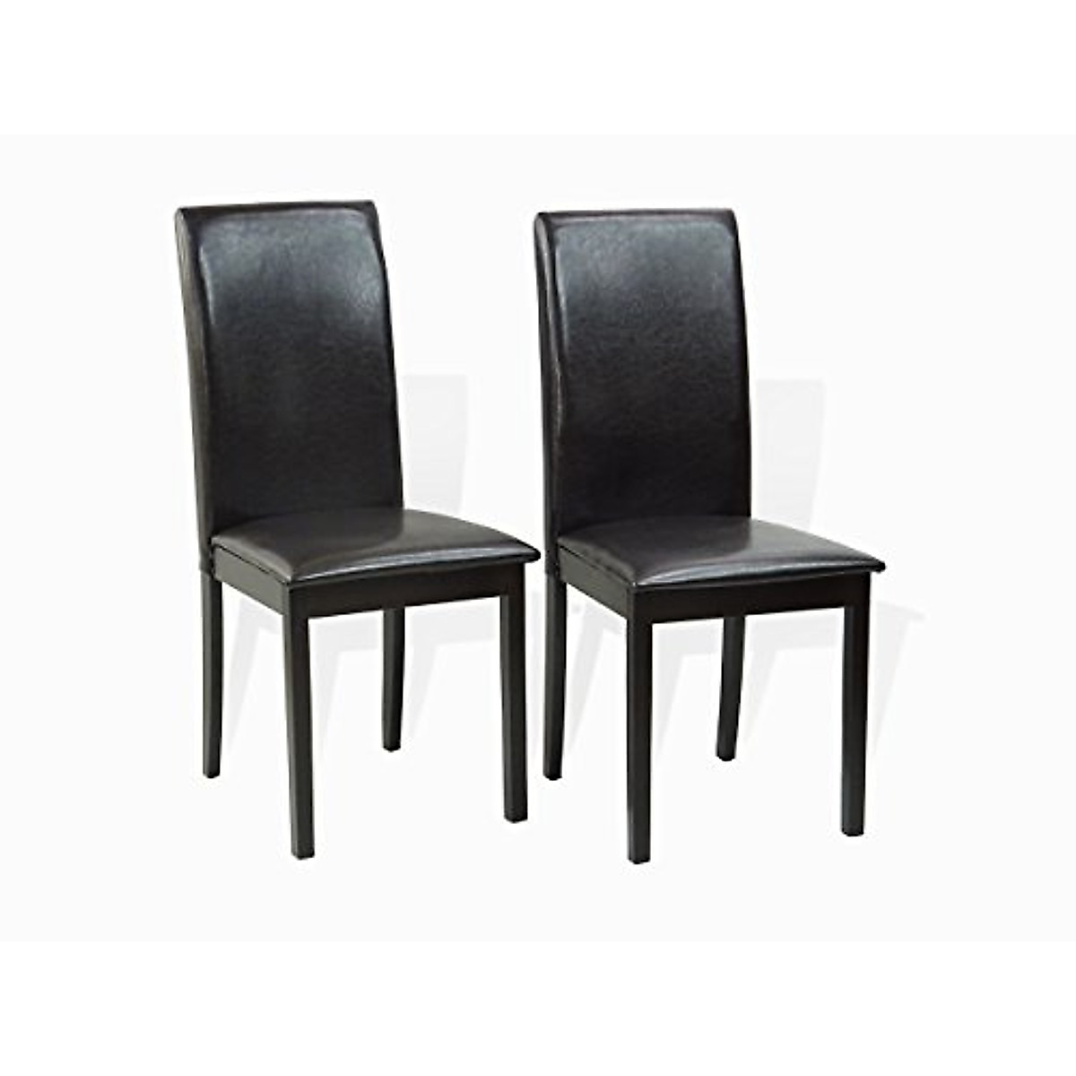 3 Pc Dining Room Dinette Kitchen Set Square Table and 2 Fallabella Chairs Classic Style Solid Wood Espresso Finish Rattan Wicker Furniture