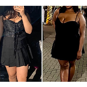 SANGTREE Toddler Little & Big Girls' Short Teen Kid Child Pleated School Uniform Casual Cosplay Skirt, Black, 8-9 Years= Tag 140