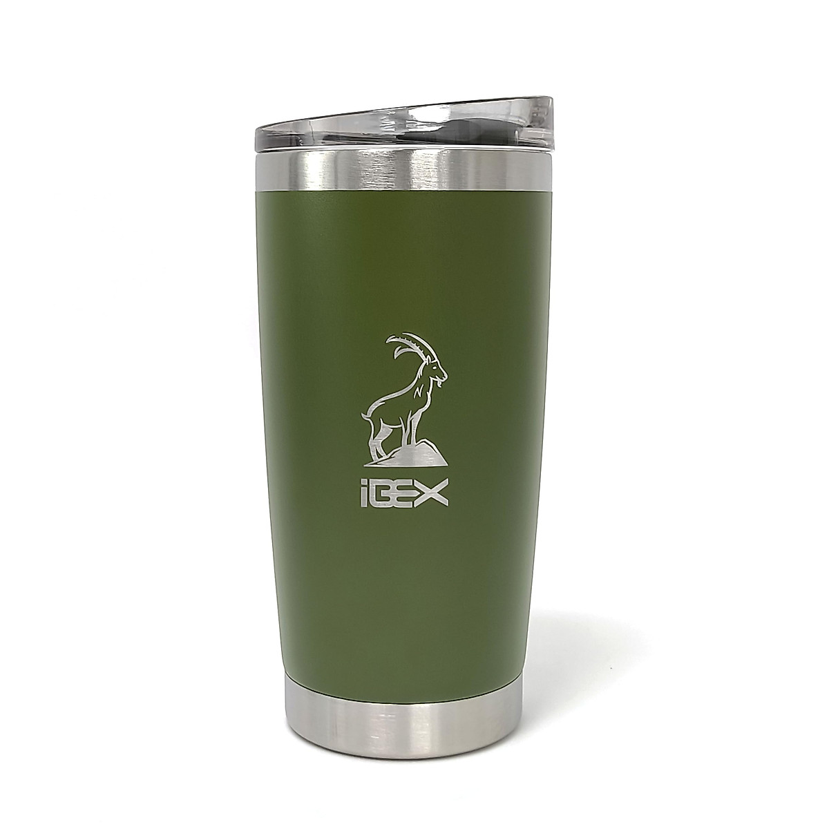 iBEX Tumbler 20 oz Stainless Steel Vacuum Insulated Tumbler With Magnetic Slider Lid (Olive Green)