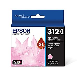EPSON T312 Claria Photo HD -Ink High Capacity Light Magenta -Cartridge (T312XL620-S) for select Epson Expression Photo Printers