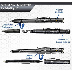 Tactical Pen Gifts for Men – Fathers Day Gift for Dad | LED Tactical Flashlight Multitool for EDC Gear – Cool Gadgets, Tactical Gear, Military Gear, Groomsmen Gifts for Men that Have Everything