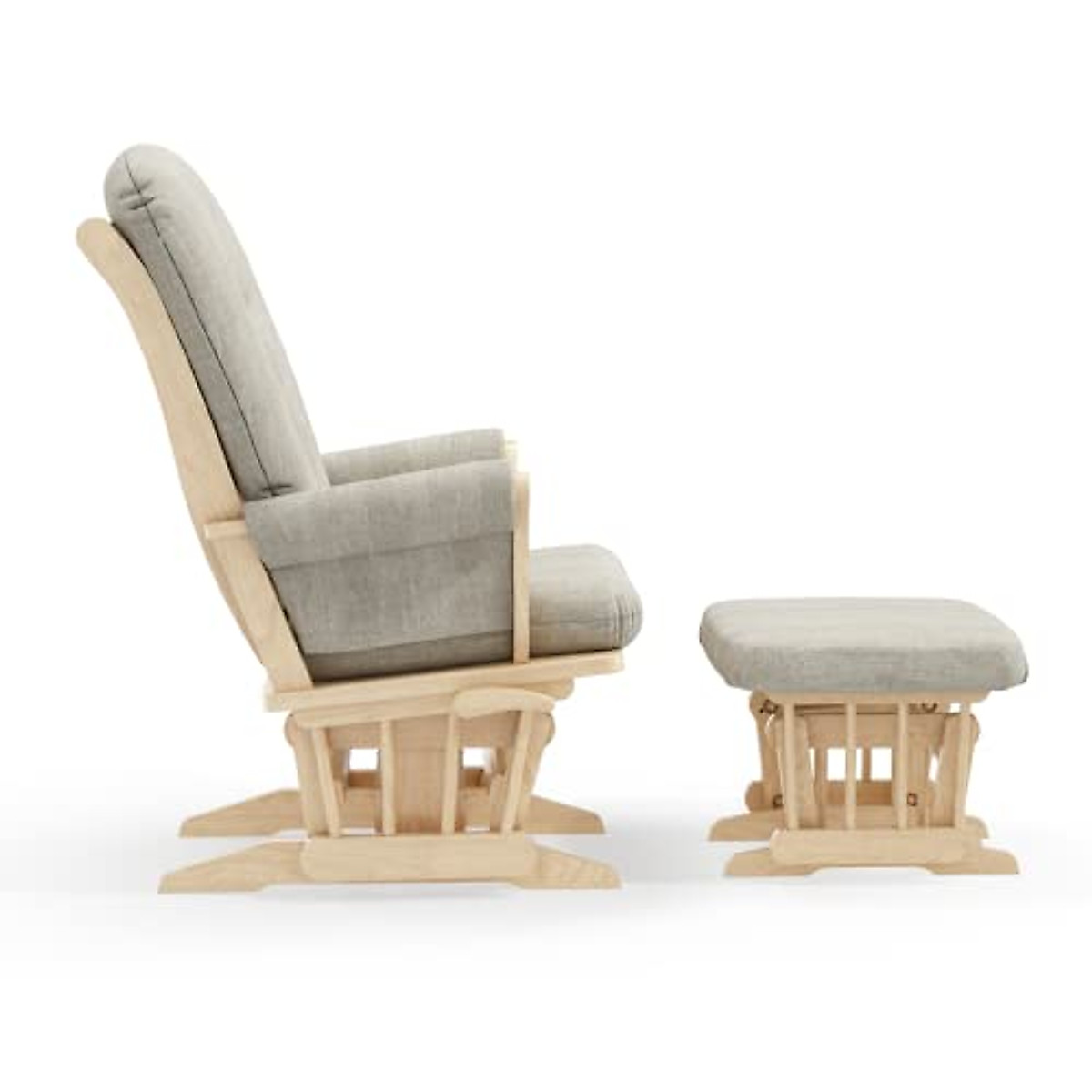 Dutailier Alice 3194 Glider Multiposition-Lock Recline with Ottoman (Natural/Light Grey