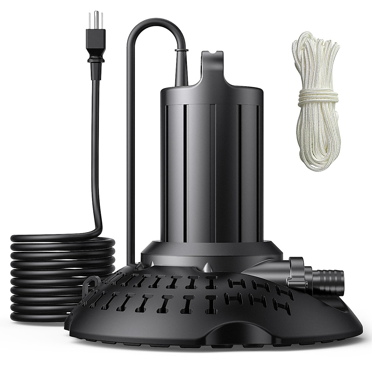 WaterRebirth 2500GPH Pool Cover Pump Automatic On Off, Submersible Water Pump for Pool Draining, 1/3 HP Pool Water Removal Pump with 25.3FT Power Cord for Swimming Pool, Hot Tubs, Rooftops, Water Beds