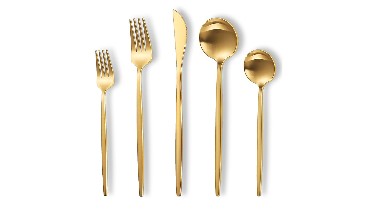 Joincook 30-Piece Matte Gold Flatware Set for 6