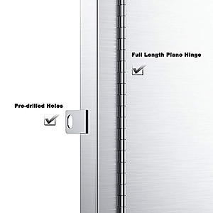 Bonnlo Vertical BBQ Access Door Grill Door Outdoor Kitchen Access Doors for Grills Cabinet Outdoor Grilling Station BBQ Area, Single Wall, 14''W x 20''H