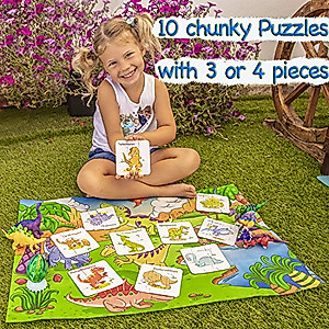 flashbluer Kids Arts and Crafts Painting Kit Dinosaur Toys Kids Art Supplies-Create Your Dino World Painting Toys Christmas Birthday Gifts for 3-12 Years Old Boys and Girls