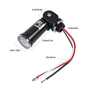 Sonew Photoelectric Switch Sensor 120V Photocell Dusk to Dawn Button Photo Control Eye Switch Flush Mount