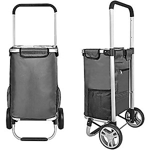 Shopping Trolley on Wheels Multi Function Shopping Cart Folding Portable Climbing Stair Trolley Trailer,Insulation Trolley Frame Drawstring Sealing Storage Hand Trucks,