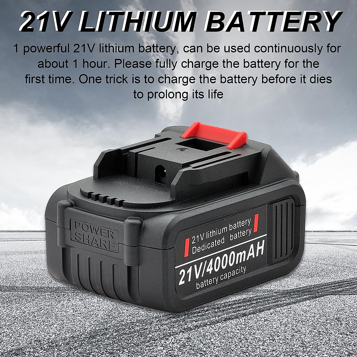 MAXMAN 21V Lithium Batteries Replace Battery Black and Red