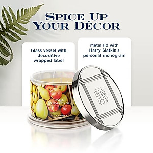 Premium Scented 4-Wick Candle, Fall Farmstand, HomeWorx by Slatkin & Co - 18 oz - Long-Lasting Jar Candle, 30-55 Hours Burn Time - Sugared Honeycrisp Apple, Golden Pear, Vanilla & Wildflower Honey